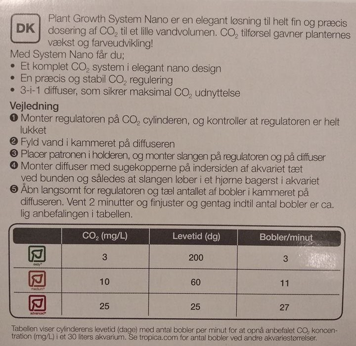 CO2 nano opstartssæt tropica